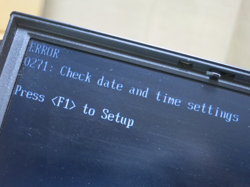 Thinkpad X40 Check date and time settings エラー: 1999年からのThinkpadレビューブログ ...